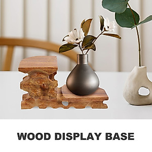 Abaodam flower pot ornament base plant trays for pots wood Planter Stands flower pot rack plant saucers wooden planter risers plant stand buddha statue wooden base Green