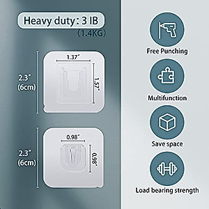 Wall Plate Hanger Display Holder - 22 Pairs Invisible Vertical Plate Holders - Adhesive Plate Hangers For The Wall - Plastic Picture Hangers Without Nails - 2.4” Hanging Hooks For Decorative Wall Art