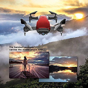 Drone X Pro AIR (RED) 1080P HD Dual Camera Quadcopter with Follow Me Real-Time Transmission Gesture Control Optical Flow Positioning and 2pcs Batteries Included