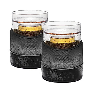 Opard 5oz Cooling Cups Double Wall Plastic Insulated Freezable Whiskey Glasses Drink Chilling Tumbler Set of 2 for Whiskey, Wine, Cocktails, Juice
