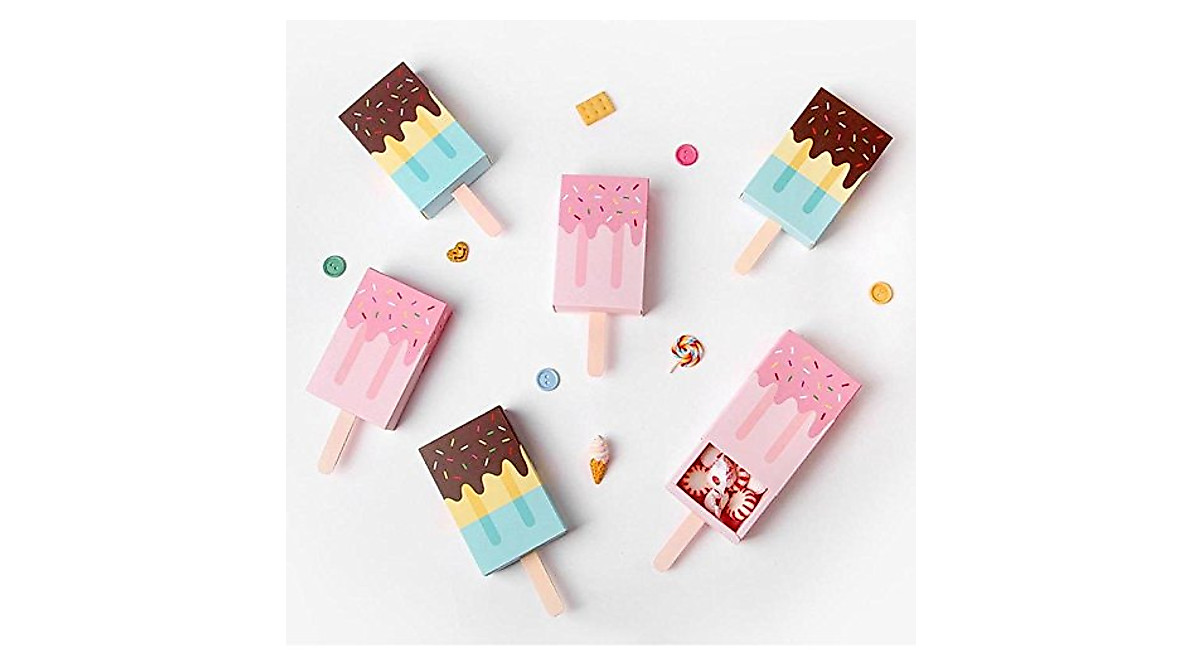 Cute Ice Cream Shape Candy Boxes for Kids Parties