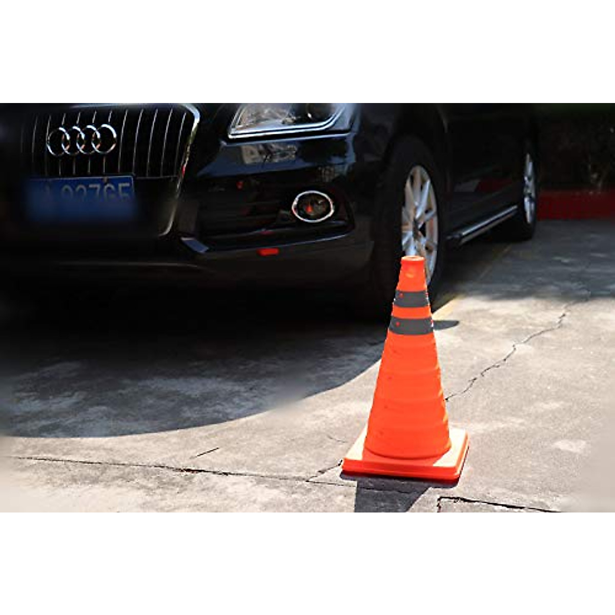 18 inch Collapsible Traffic Cones/Traffic Cone Sign/Multi Purpose Pop up Reflective Safety Cone,Orang - 1PC
