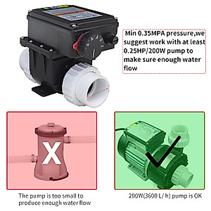 UCEDER Spa Hot Tub Thermostat with Union Nut,Tailpiece and O-Ring Gasket,Adjustable Temperature Thermostat Fits for Small Pool Hot Tubs &Bathtub(H15-RS1 220V 1.5KW)