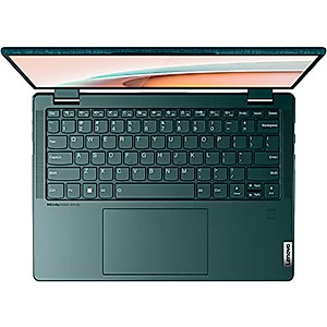 Lenovo 2023 Yoga 6 2-in-1 360° 13.3" WUXGA Touchscreen Laptop, AMD Ryzen 5 5500U, 8GB RAM, 256GB PCIe SSD, Backlit Keyboard, Fingerprint Reader, Win 11, Dark Teal, 32GB SnowBell USB Card
