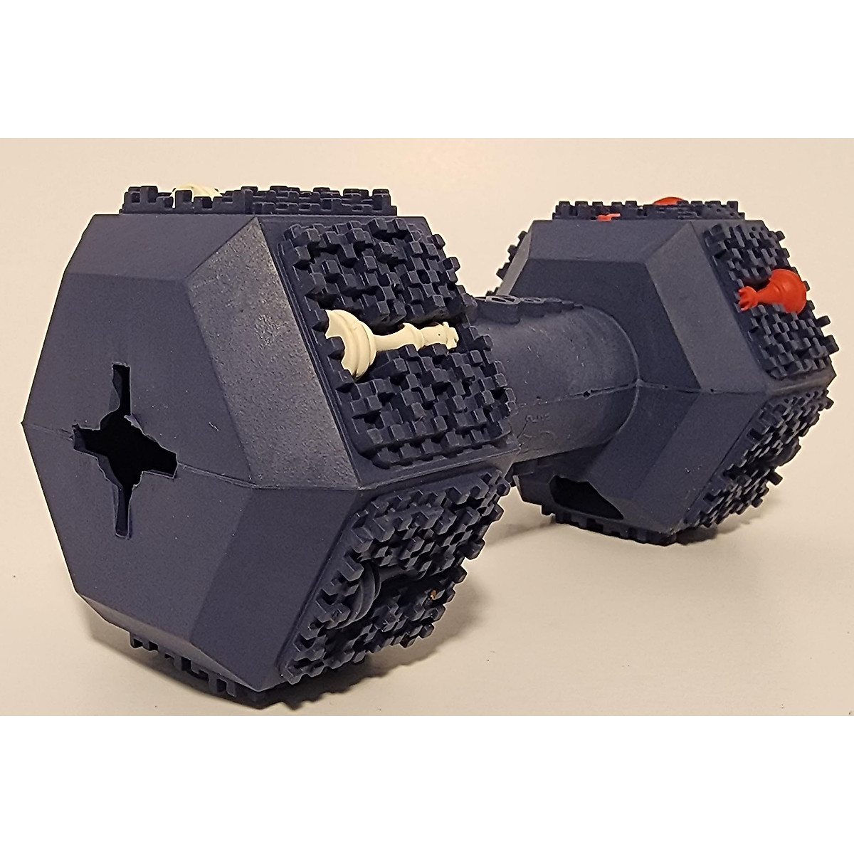 Atlantic Animals Dumbbell Chew Toy for Dogs - Versatile Medium Dog Teeth Cleaning Toy, PET Toy, Interactive Play & Dental Health Promotion - All Breed Sizes (Blue)