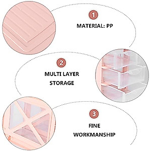 Alipis Mini Fridge 2pcs Dresser Shelf Duty Shoes Storing Stackable Makeup Layers, Four- Office~ Kids Craft with Sewing Multilayer Office Holder Clo Crafts, Small Cube Accessories Shoe Organizer