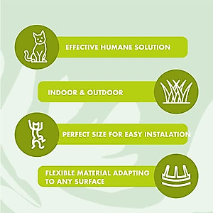 Homarden Cat Deterrent Outdoor Mat: Pet Deterrent Mats for Cats and Dogs - Indoor/Outdoor Deterrent Training Spike Mat Devices - Keep Away Cats Plastic Mats with Spikes - 16 x 13 Inches, 6 Pack