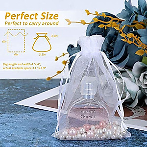 Angooni 200PCS Sheer Organza Gift Bags Wedding Favor Bags with Drawstring, 4x6 Inch Jewelry Pouches Party Festival Candy Bags(10 Colors)