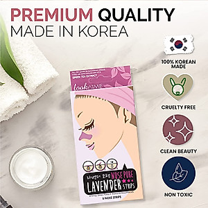 Look At Me Nose Pore Strips (2-Pack, 10 Nose Strips). Korean Skin Care Blackhead Remover with Lavender. K Beauty Pore Cleaner and Pore Extractor. Acne Mask for Blackhead Removal. Adhesive Pore Mask.
