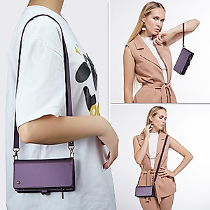 ASAPDOS Google Pixel 8 Pro Case Wallet(2023),Retro PU Leather Strap Wristlet Flip Case with Magnetic Closure,[RFID Blocking] Card Holder and Kickstand for Men Women Purple