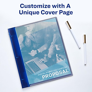 Avery Flexible View 3 Ring Binder, 1 Inch Round Rings, 1 Blue Binder (17675)