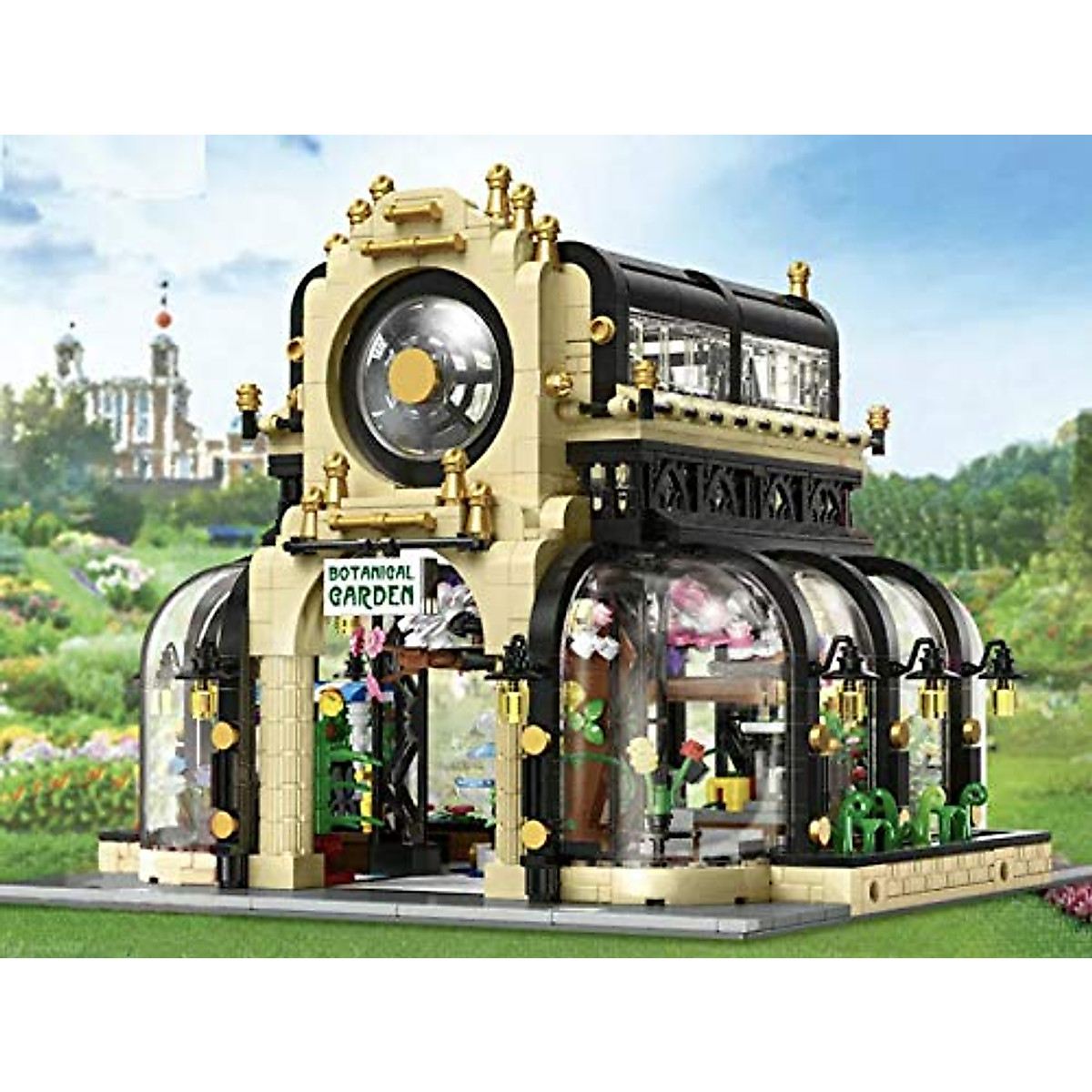 General Jim's Botanical Gardens City Streetview Building Blocks Set - Modular Creator Set with Lights Compatible with Major Brands
