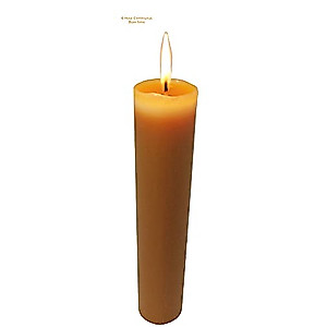 Beeswax Candle Works, 8.5 x 1.5-Inch Pillar, 35-Hour, 100% USA Beeswax