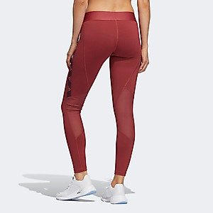 adidas womens Alphaskin Badge of Sport Tights Legacy Red/Maroon X-Small