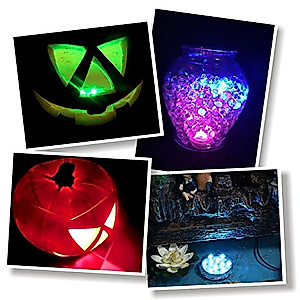 Tripop Waterproof LED Vase Light,Glass,RGB Color Changing and Batteries Operated Floral Lamp W/ Remote Control (4 Pack)