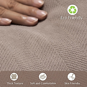 ZWJD Khaki Pillow Covers 22x22 Set of 2 Chenille Pillow Covers with Elegant Design Soft and Luxurious Decorative Throw Pillows for Couch, Bed, and Home Decor