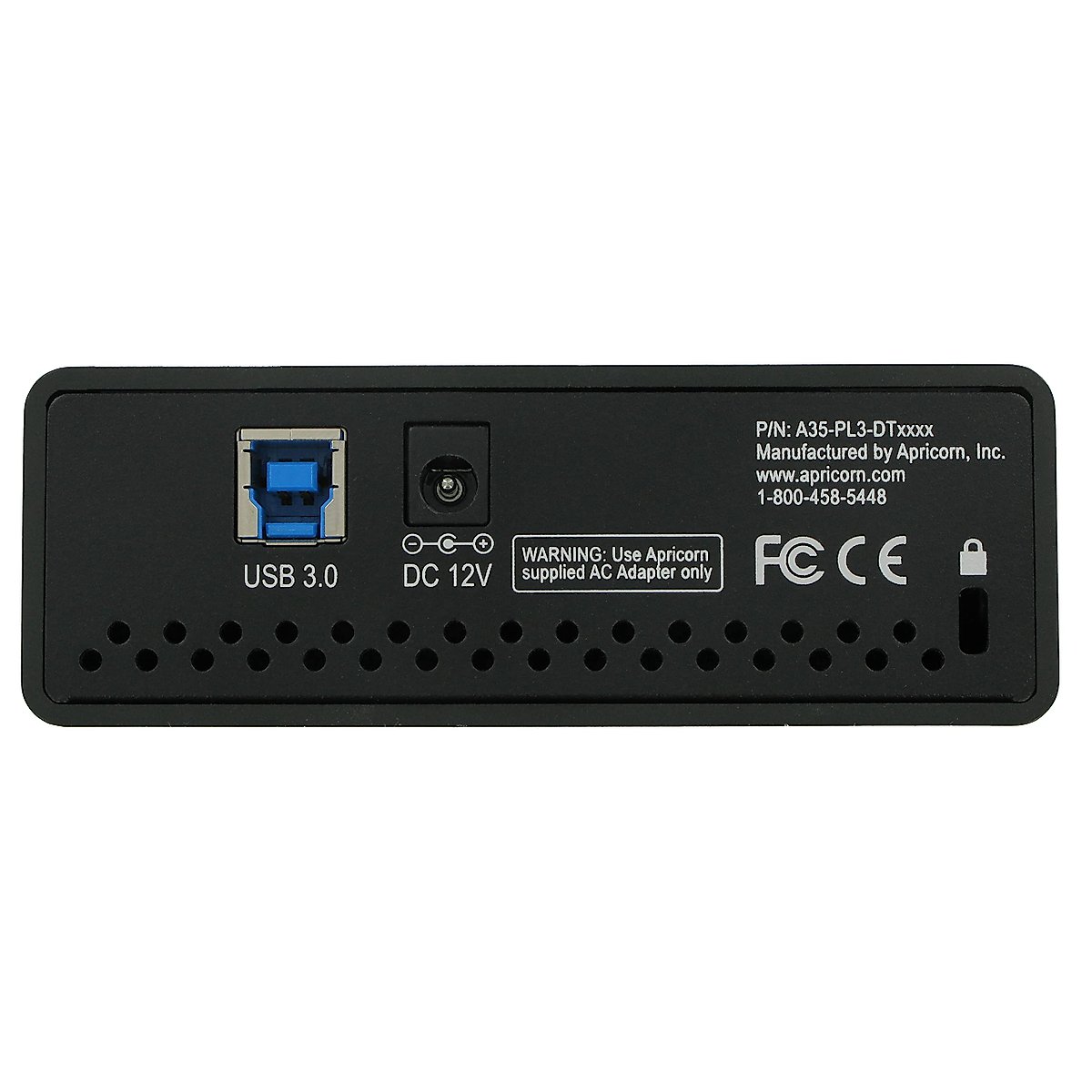 Apricorn 16TB Aegis Desktop Padlock FIPS 140-2 Validated 256-Bit Encrypted Hard Drive (ADT-3PL256F-16TB)