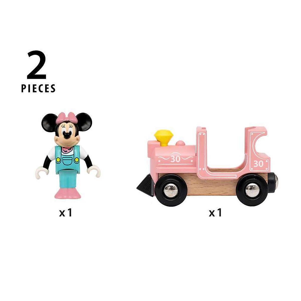 Brio Minnie Mouse & Engine - Vibrant Toy Train Set | Creative Play for Toddlers | Compatible with All Brio Railway Toys | Develops Learning Skills | Safe and Tested