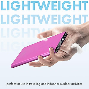 KaruSale Power Bank - Portable Charger Ultra Thin 20000mAh 20W Portable External Battery Charger Car Travel Outdoor Backup High Capacity with LED Light for iPhone and Samsung Cell Phone (Hot Pink)