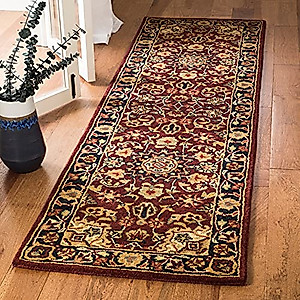 SAFAVIEH Classic Collection 2'3" x 4' Burgundy / Navy CL362A Handmade Traditional Oriental Premium Wool Accent Rug