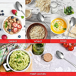 Teaspoons silverware, 12 pcs Stainless Steel Silverware Spoon Only, 6.7 inch Soup Spoon, Home Kitchen Essential Cutlery Utensils for Outdoor Camping BBQ