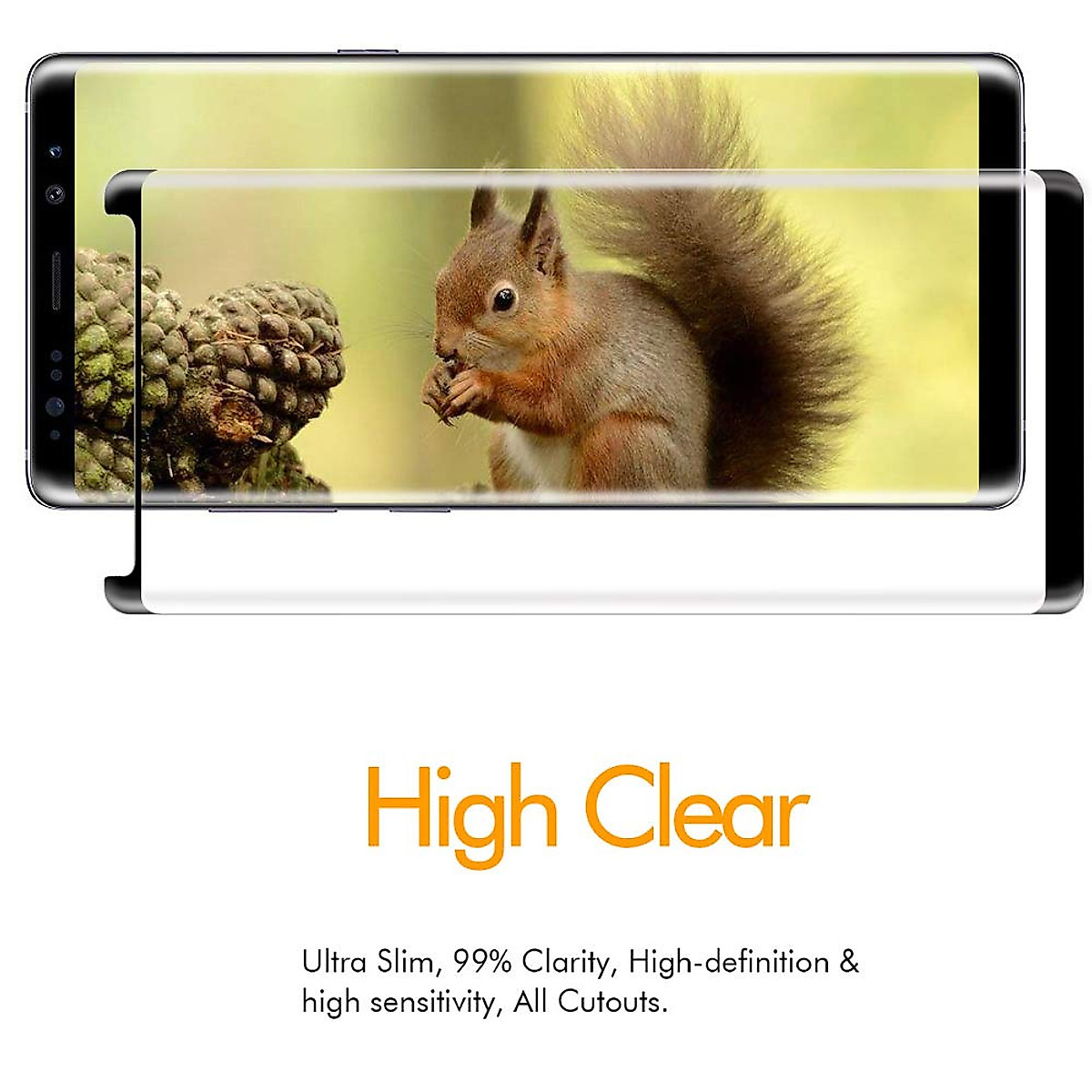 【2-PACK】Coolpow Designed for Samsung Galaxy Note 9 Screen Protector, Case Friendly, Anti-Bubble, 3D Curved, Full Coverage, 9H Hardness, HD Clear, Note 9 Screen Protector Tempered Glass Cell phone Film