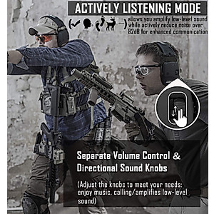PROHEAR 030 Bluetooth 5.4 Electronic Shooting Ear Protection Earmuffs, Noise Reduction Sound Amplification Hearing Protector for Gun Range and Hunting