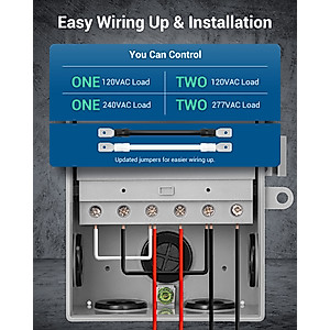DEWENWILS Pool Timer, WiFi Pool Pump Timer, Heavy Duty 40A 120-277 VAC 2HP Wireless Controller Timer for Pool, Water Heater, Works with Alexa, Google Assistant, Smart Life, ETL Listed