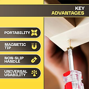 Small Flathead Screwdriver Slotted Phillips Screwdriver - Stubby Screwdriver Set Magnetic Tip Flat Phillips Short Screwdriver for Small Screws - Mini Screwdriver Set Small Size Pocket Screw Driver Set