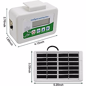 Upgrade Smart Water Pump Solar Garden Automatic Watering Device Outdoor Plants Self Drip Irrigation Solar Energy Charging Timer System Potted Plant Drip Irrigation for Potted Plants Flower Vegetables