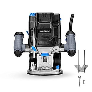 Hammerhead 10-Amp Variable Speed Plunge Woodworking Router Kit with Parallel Guide and Vacuum Adaptor – HAPR100