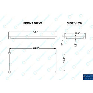 Additional Undershelf for AmGood Work Table | Adjustable Galvanized Steel Undershelf (24" x 48")