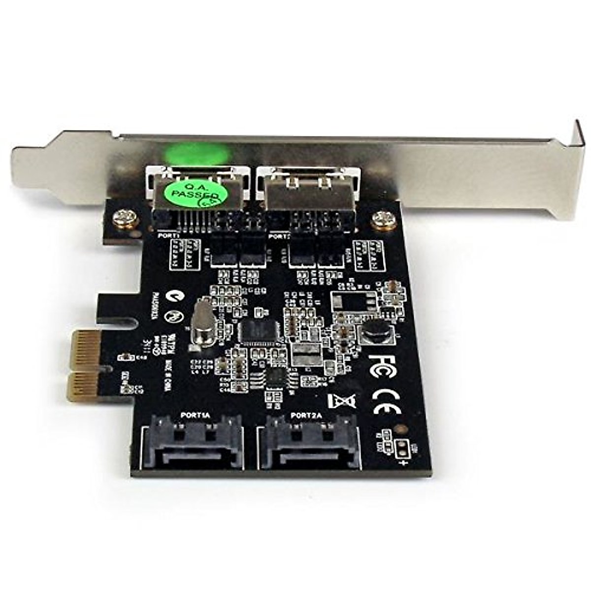 StarTech.com 2 Port PCI Express SATA 6 Gbps eSATA Controller Card - Dual Port PCIe SATA III Card - 2 Int/2 Ext - SATA III 6Gbps (PEXESAT322I)