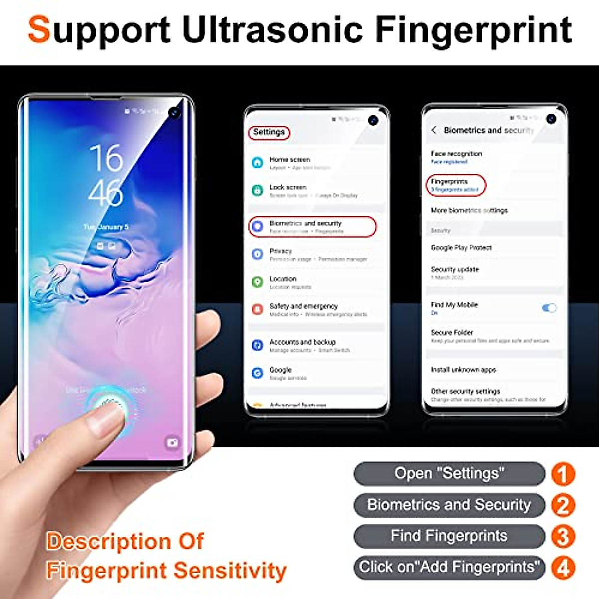UniqueMe [3+2 Pack] Compatible with Samsung Galaxy S10 Full Coverage Flexible TPU Screen Protector and Camera Lens Protector 【Not Fit for Samsung S10 Plus】