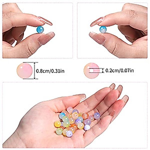 710PCS Glass Beads for Bracelet Making Kit Crystal Beads with Accessories, 8mm Glass Beads for Jewelry Making, Art Round Gemstone Bead DIY for Beading Necklace Adults Beginners