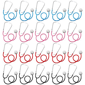 Kids Stethoscope Toy Stethoscope Real Working Stethoscope for Children Nursing Stethoscope Doctor Kit for Role Play Costume Pretend Game Accessories, 4 Colors (8 Pcs)
