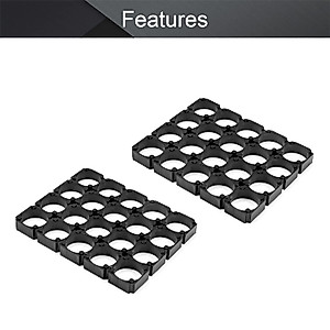 Bettomshin 10Pcs 4x5 Cell Spacer 18650 Lithium Battery Plastic Holder Bracket for DIY Battery Pack 18.5mm Hole Dia