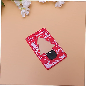 DOITOOL 15 Pcs Christmas Decorative Night Light Christmas Pocket Lamp Christmas Folding Lamp Portable Credit Card Light Cristmas Glowing Toy Cristmas Party Favors Child Christmas Tree