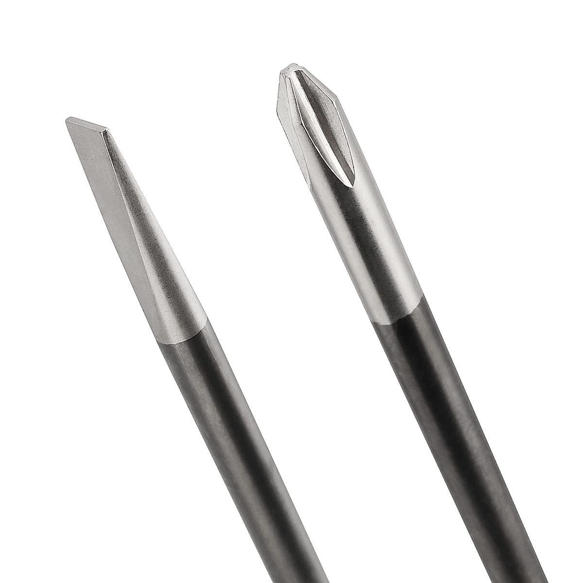 SEUNMUK 6 Piece 12 Inch long Magnetic Precision Screw Driver Tool, Flat Head and Cross Head Screwdriver Set, Magnetic Long Screwdriver Set with Rubber Handle