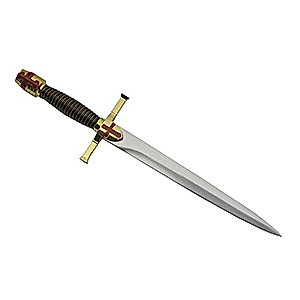 New Fixed Blade Pro Tactical Knife 15.5" inch Overall Gold Crusader Dagger Knights Templar Survival Camping Outdoor Knife TG-2397M by ProTacticalUS