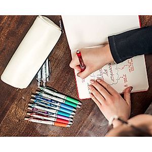 Pentel EnerGel RTX Deluxe Retractable Liquid Gel Pen, Fine .7mm Metal Tip, Black Ink, Silver Barrel (Bulk Lot of 15) (BL77-A)