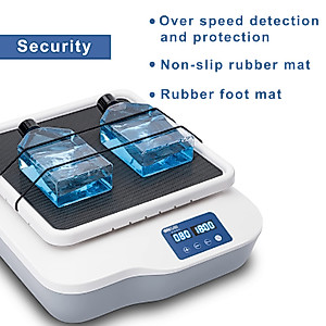 ONiLAB Digital Orbital Shaker Adjustable Speed 40-200RPM,Capacity 2KGS, Orbital Rotator Shaker with Continuous Mode(Set time to Zero) or Timer Mode, LCD Display Speed and time, Labs and Classrooms