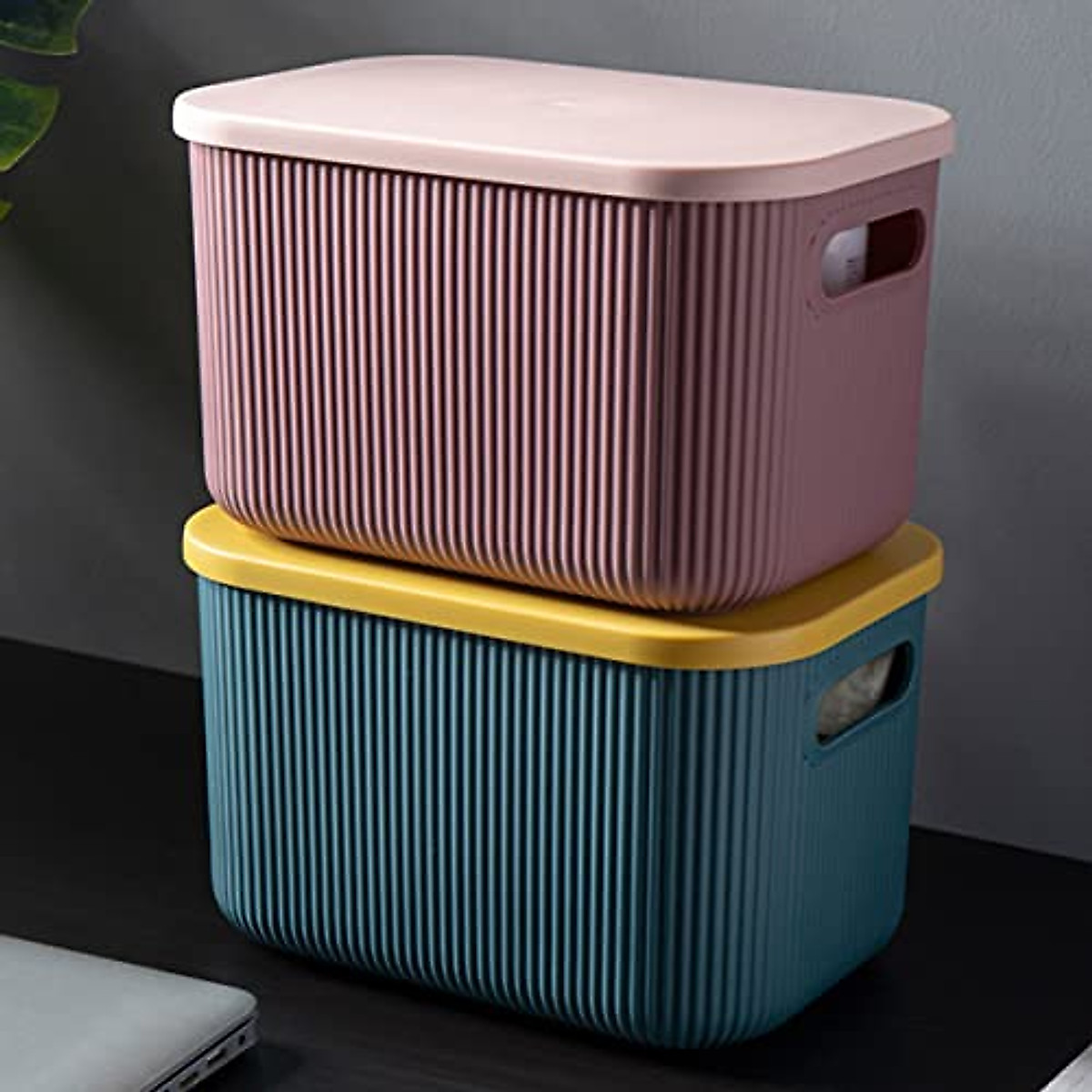 NUOBESTY Containers with Lids Kids Storage Organizer Clear Container Plastic Office Storage Plastic Storage Box Organizing Box with Lid Box with Lid Storage Bin Kids Snack Container