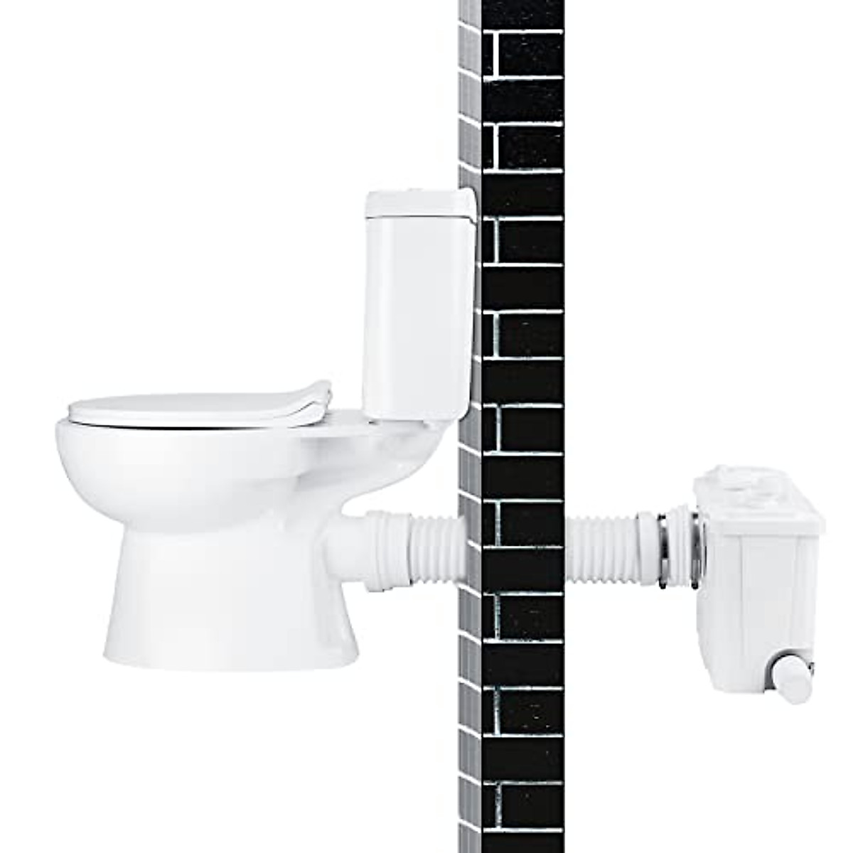 Upflush Macerating Toilet with Pump for Basement, Macerator Pump, 1 ...