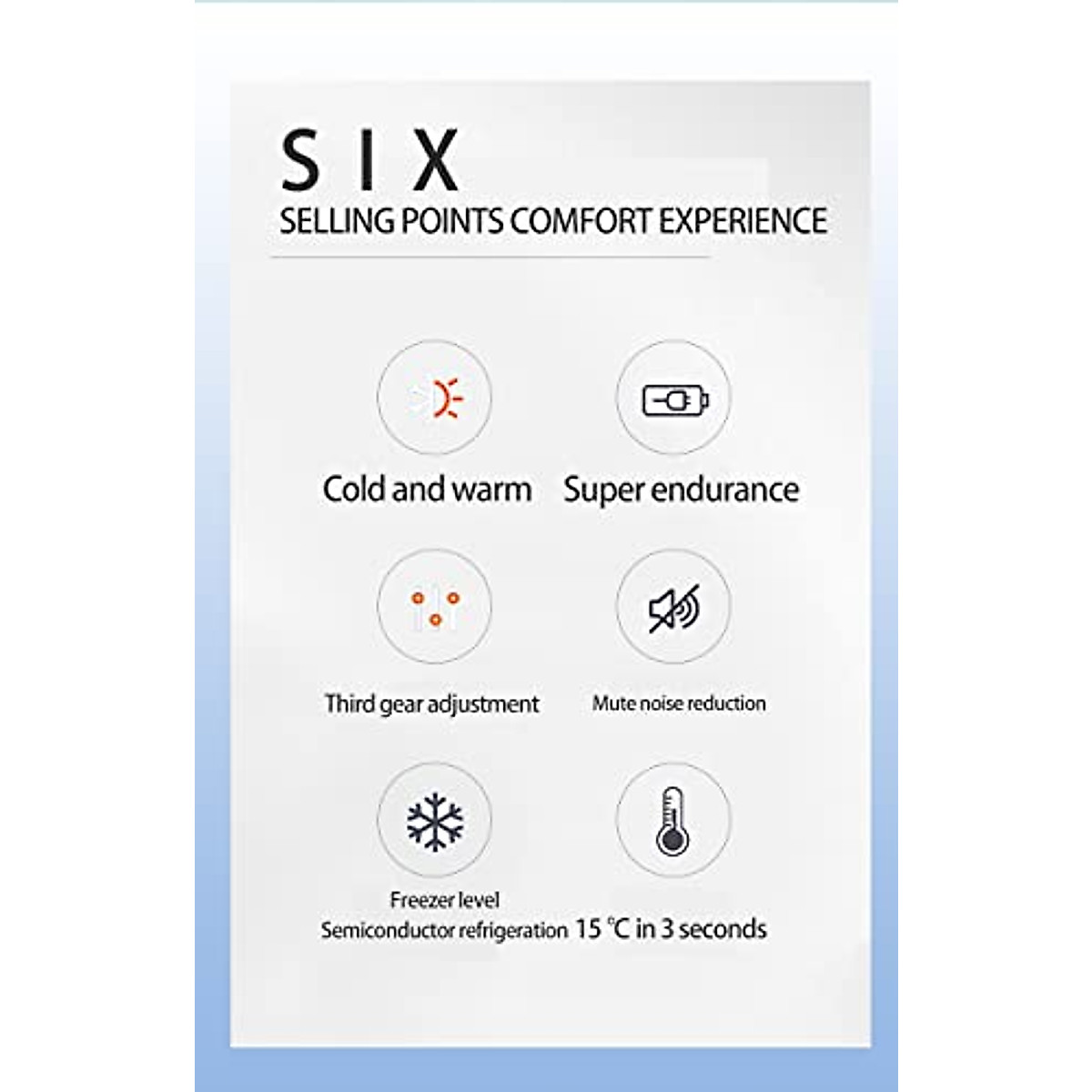 2022 upgraded cooling heating three-sided large-area Portable Air Conditioner Neck Fan heatstroke prevention camping holiday hanging It can also be used on vacation to cool the face, white