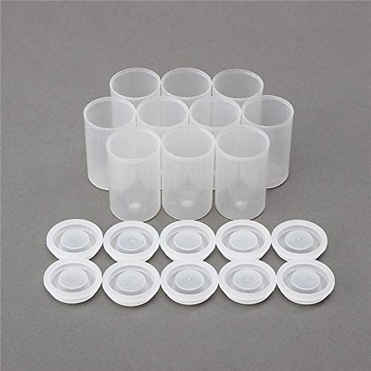 AKIRO Film Canisters with Caps 35 mm Empty Camera Reel Storage Containers Case Plastic Storage 15 Pack Transparent