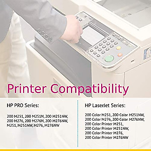 CS Compatible Toner Cartridge Replacement for HP Pro 200 Color Printer M276NW CF212A Yellow HP 131A Color Laserjet Pro 200 M251NW M276NW Printer M251NW M276NW