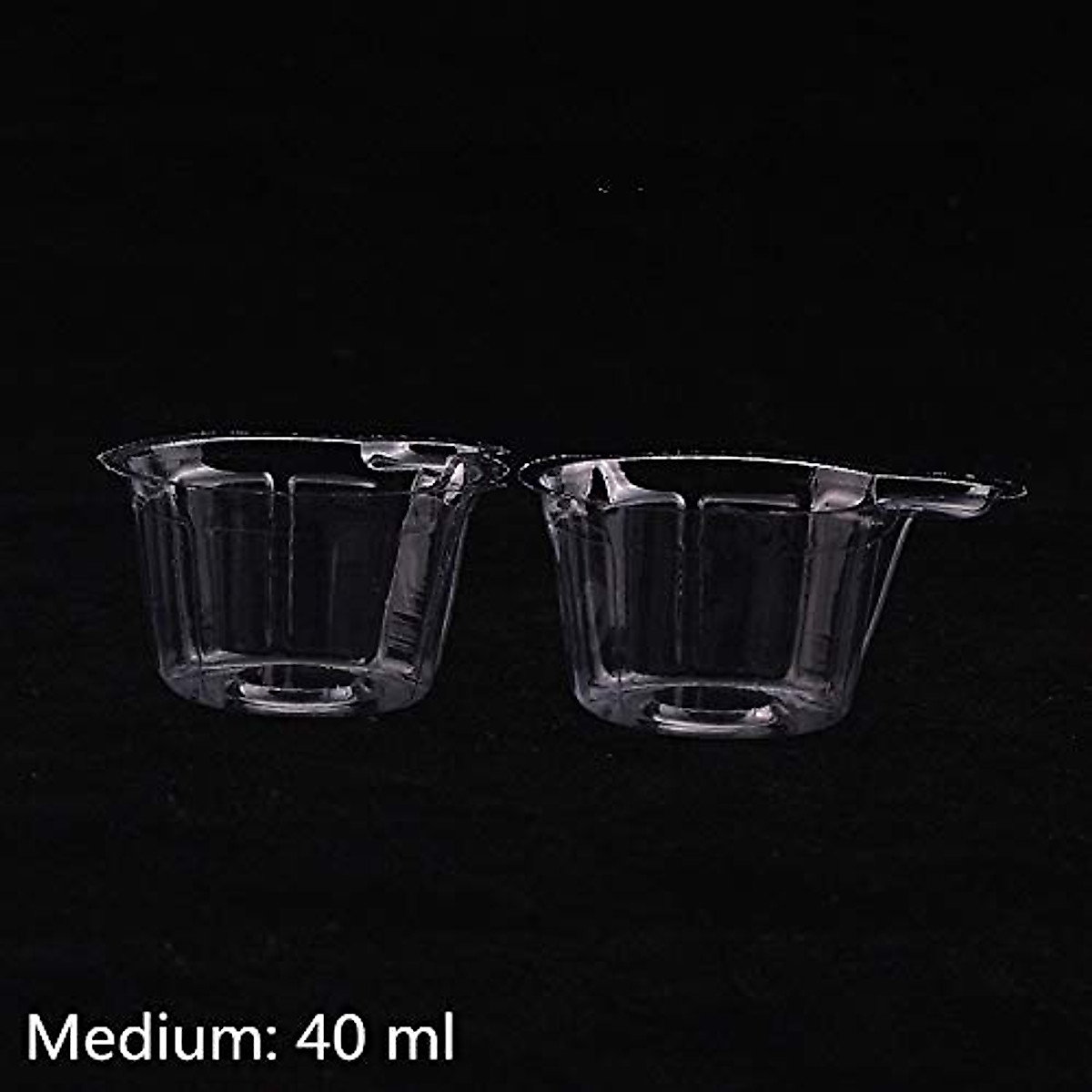 YouU 100 Pack Plastic Disposable Urine collection Cups, Easy to Collect Urine Specimen for Pregnancy Test and Ovulation test, Laboratory Container (40 ml/clear)