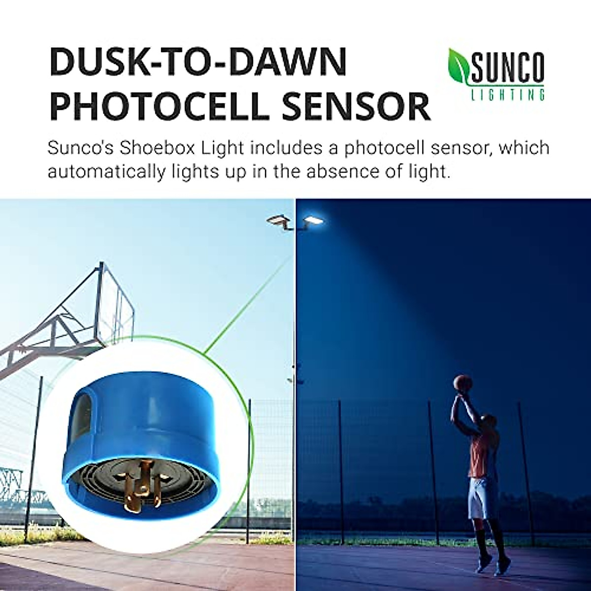 Sunco LED Parking Lot Light, Pole Outdoor Street Lights 150W Dusk to Dawn Photocell HID Replacement, 5000K Daylight, 19500 LM, Dimmable 1-10V, Waterproof Commercial Grade UL Listed 4 Pack