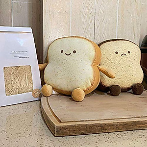 VHYHCY Toast Bread Pillow Funny Food Plush Toy Pillows Small Cute Stuffed Plush Toast Sofa Pillow (Toast Bread,Golden)